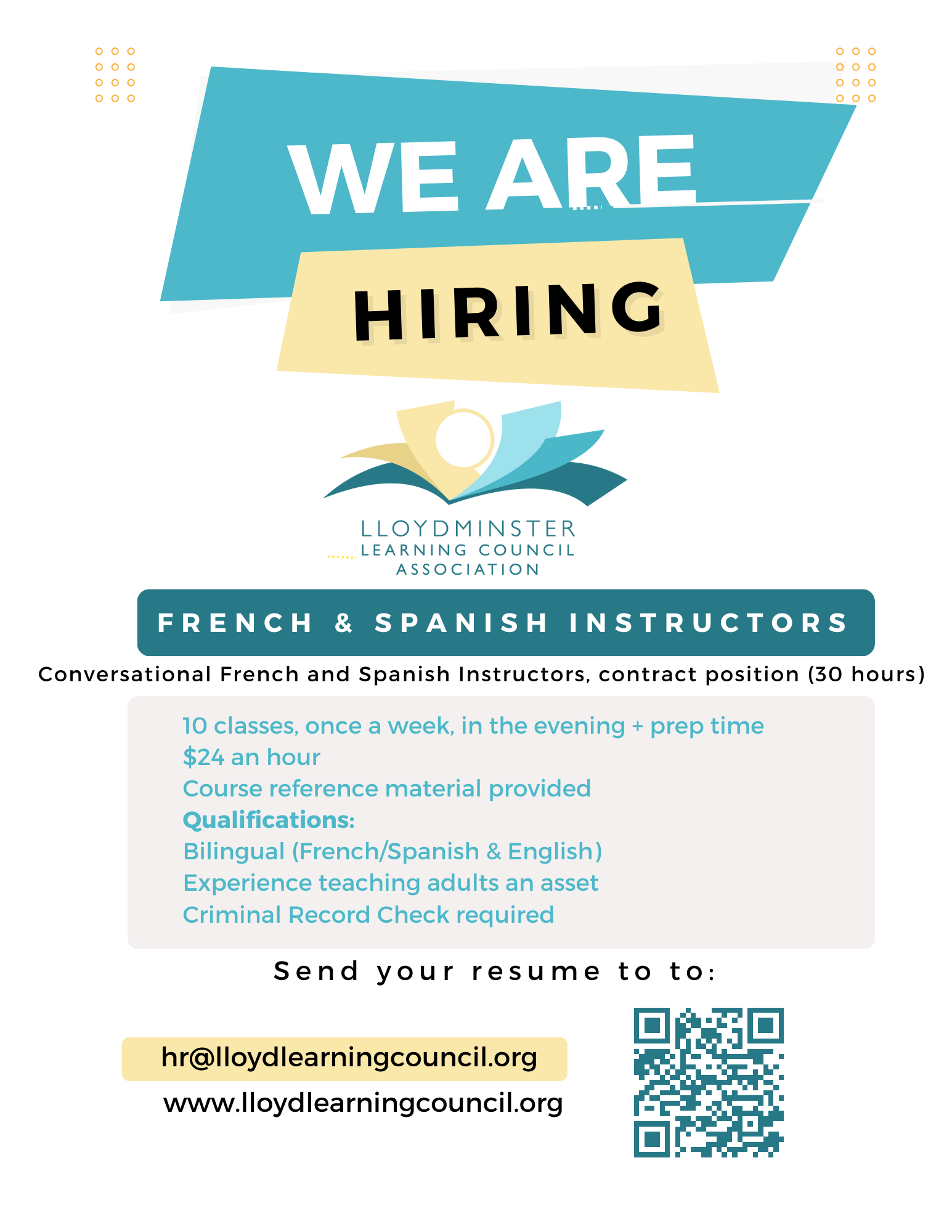 Now Hiring – Lloydminster Learning Council Association