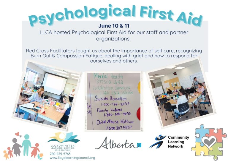 Psychological First Aid – Lloydminster Learning Council Association