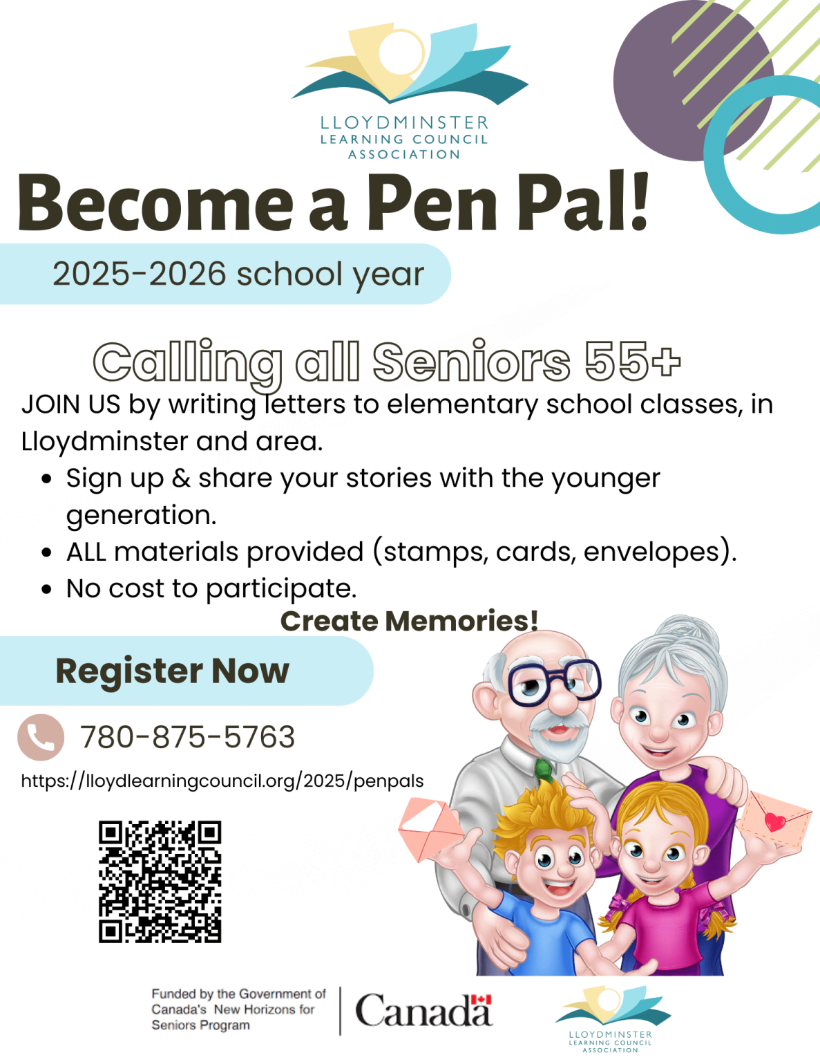 Intergenerational Pen Pals – Lloydminster Learning Council Association